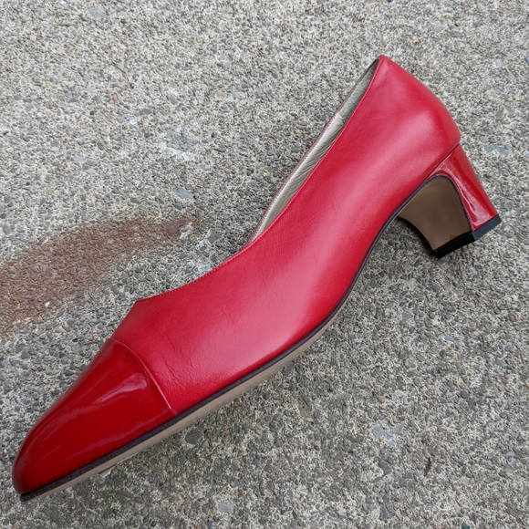 Bally | Shoes | Vintage Bally Red Leather Heels Switzerland Size 5 New ...